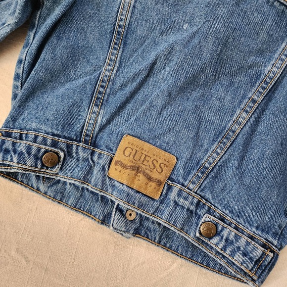 Nostalgic Baby Vintage | Jackets & Coats | Vintage Guess Leather Patch ...